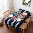 American Flag Gnome Blue Line Star Table Cloth 60x84in, Waterproof ...