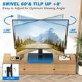 Swivel Table Top TV Stand for 37 to 65, 70 75 inch TVs, Height ...