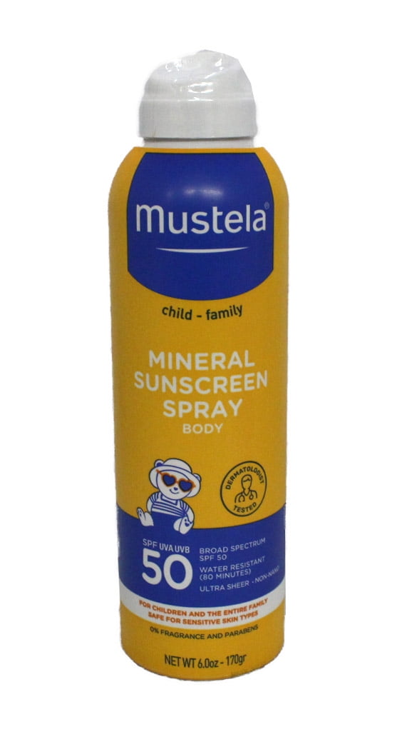Mustela Mineral Sunscreen Spray SPF 50 Broad Spectrum 6 Ounce - Walmart.com