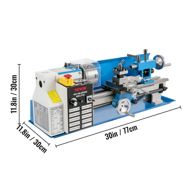 Hobby Lathe Machine VEVOR Mini Metal Lathe Machine, 7'' X 16'', 800W ...