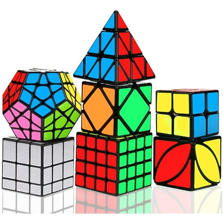 Speed Cube Set, Magic Cube Bundle 2x2 3x3 4x4 Pyramid Megaminx Skew ...