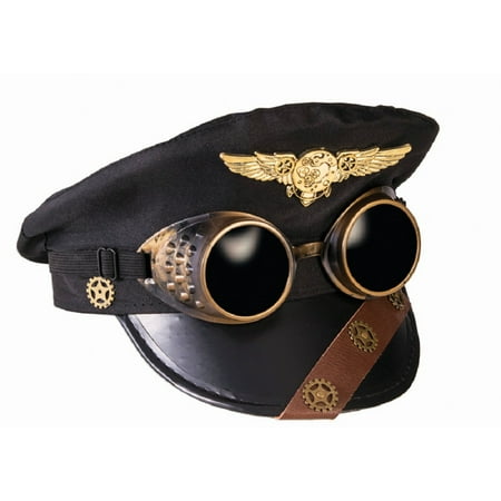 Steampunk Police Officer Hat and Goggles Halloween Adult Costume ...