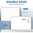 Double Sided White Board Dry Erase, 30 x 20 inch Magnetic Dry Erase ...