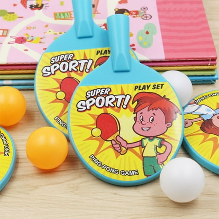 Kids Table Tennis Set Creative Plastic Ping Pong Paddle Set Sports Game ...