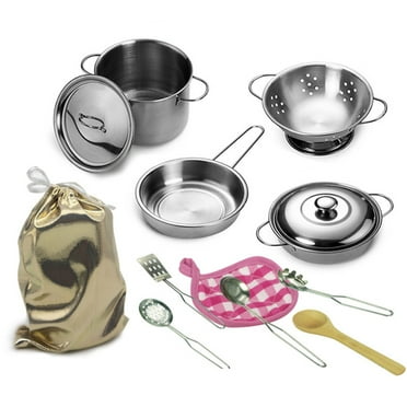 Kitchen Connection Metal Pots And Pans Kitchen Cookware Playset ...