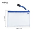 Uxcell B8 File Document Pockets Bill Pouch Mesh Zipper Bags, White 6 ...