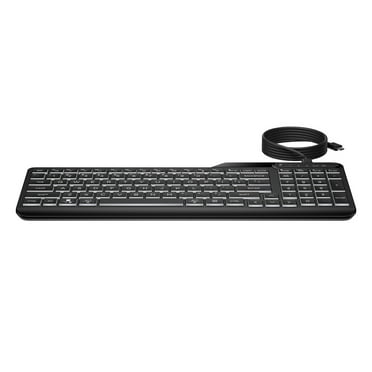 HP Wired Desktop 320K Keyboard, Black, USB Connection, Quiet Keys ...