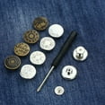 ICERUN Jean Buttons for Loose Jeans, Adjustable Metal Buttons for ...
