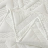 Stylish Solid Color Diamond Pattern Quilt Bedding Set with Shams ...