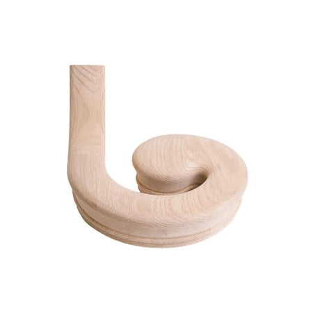 Solid Wood Right Hand Volute Handrail Fitting, Red Oak | Walmart Canada