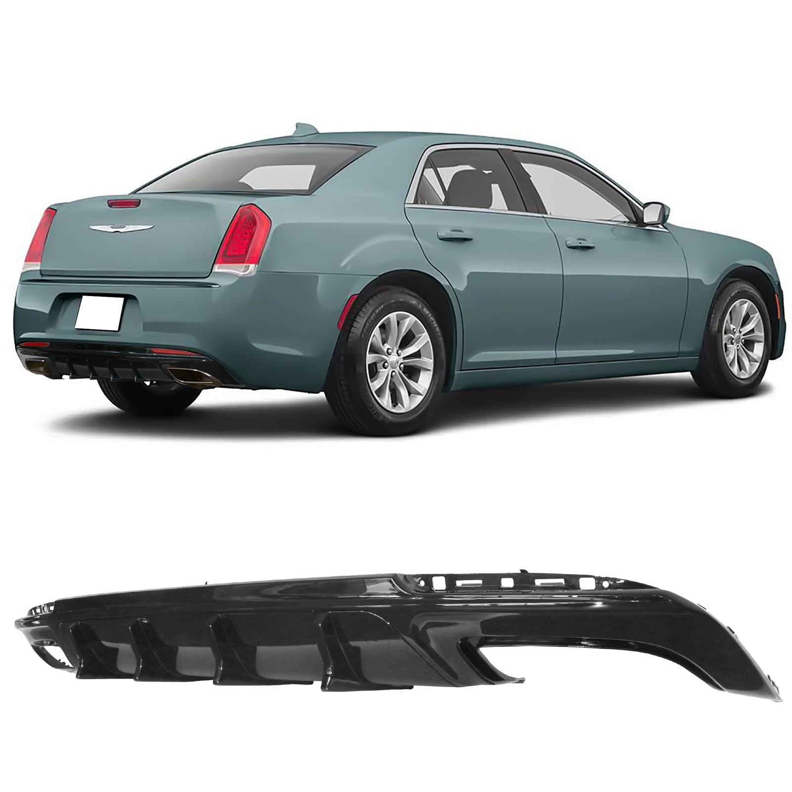 Ikon Motorsports Compatible with 15-23 Chrysler 300 Rear Diffuser ...