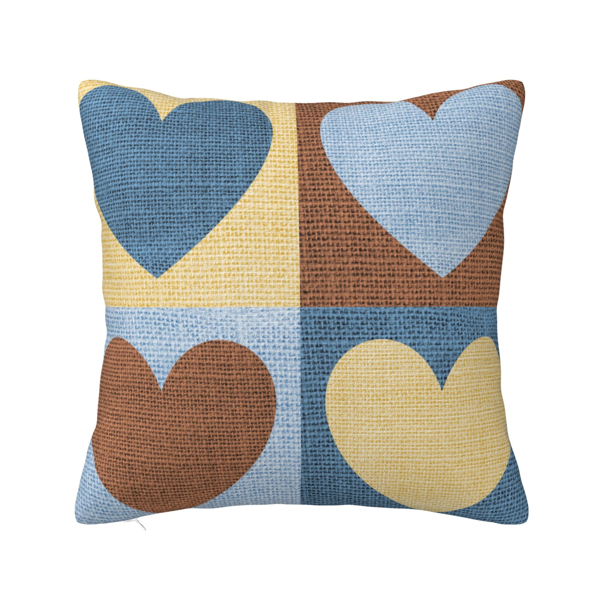 Zicancn Love Fabric Texture Decorative Throw Pillow Covers Bed Couch Sofa Decorative Knit