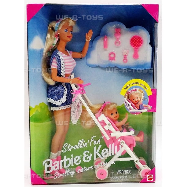 Strollin' Fun Barbie & Kelly Dolls Strolling Sisters on the Go 1995 ...