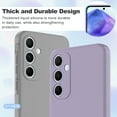 Elegant Choise for Samsung Galaxy A55 5G Liquid Silicone Case with Screen Protector, Purple ...