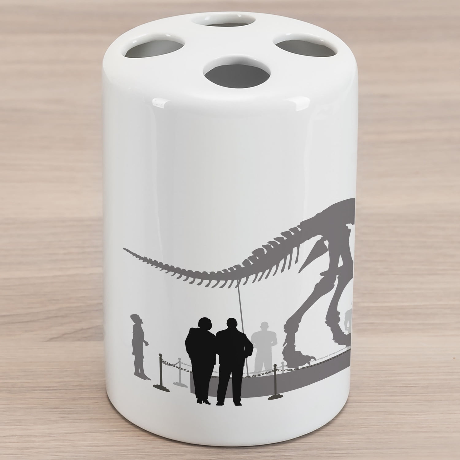 Dinosaur Ceramic Toothbrush Holder, Silhouettes of People Looking at a ...