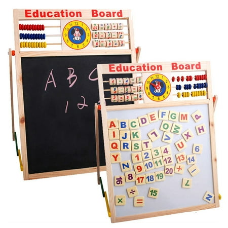 Magnetic Double-Sided Wooden Multifunctional Writing Board Children's ...