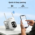 Hiseeu 4MP Solar Security Camera Wireless Outdoor ,2.4G /5G WiFi Camera ...