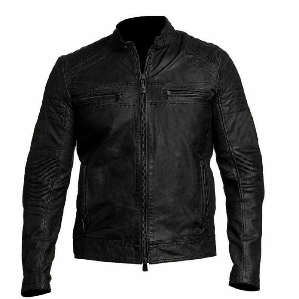 Click here for Hawk & Bull Black Leather Motorcycle Jacket Vintag... prices