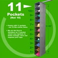Perfect Curve 11-Pocket Hanging Closet Cap Organizer, Gray, Holds Up to ...