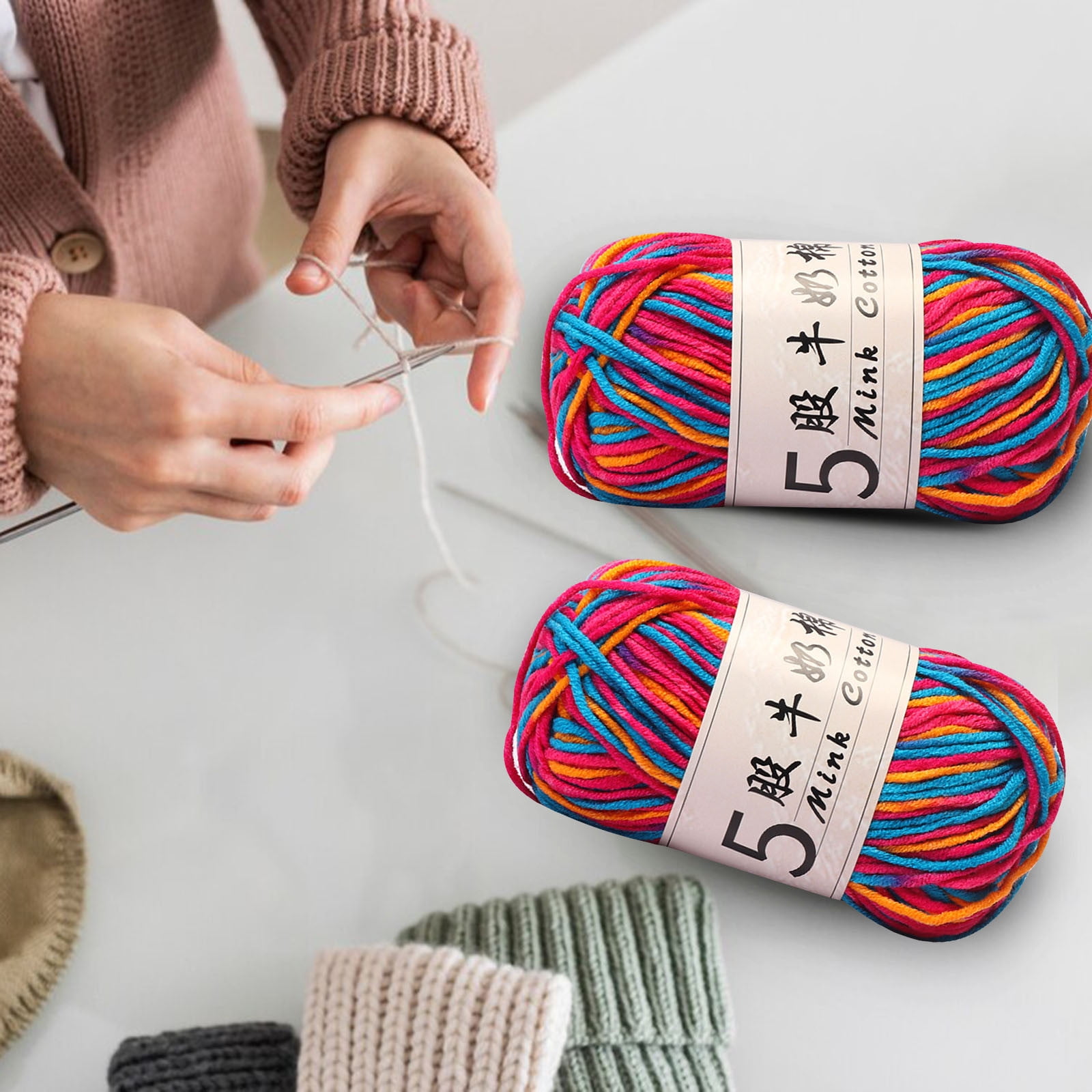 Click here for Rwvbm Five Strands Of Milk Cotton Gradient Hand-Wo... prices