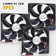 Darkrock 3pcs 120mm Cooling Fans for Computer Case 3PIN qUIET - Walmart.com