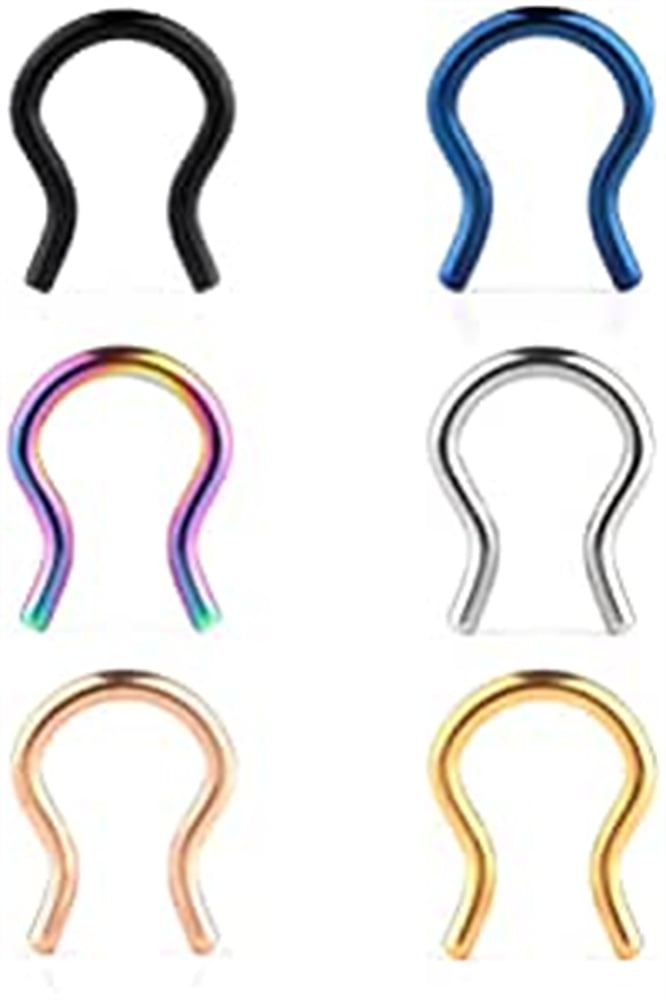Briana Williams Septum Ring Surgical Steel U-Shaped & Staple Nose ...