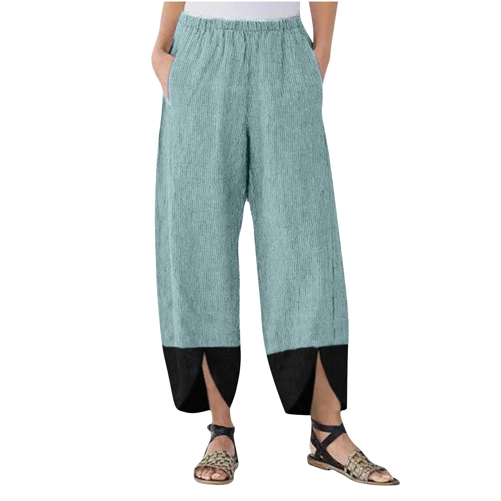 Click here for Zbxnli Womens Corduroy Pants Baggy Wide Leg Pants... prices