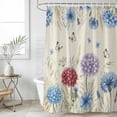 60x72 Inch Shower Curtains for Bathroom, Blue Purple Red Hydrangea ...