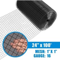 Fencer Wire 16 Gauge Black Vinyl Coated Welded Wire Mesh Size 1 inch by ...