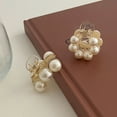 Joernso Sweet Mini Round Faux Pearls Hair Clip Non-slip Cross Teeth ...