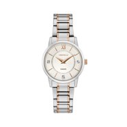 Caravelle Women's Stainless Steel Case and Bracelet Pink Dial Gold ...