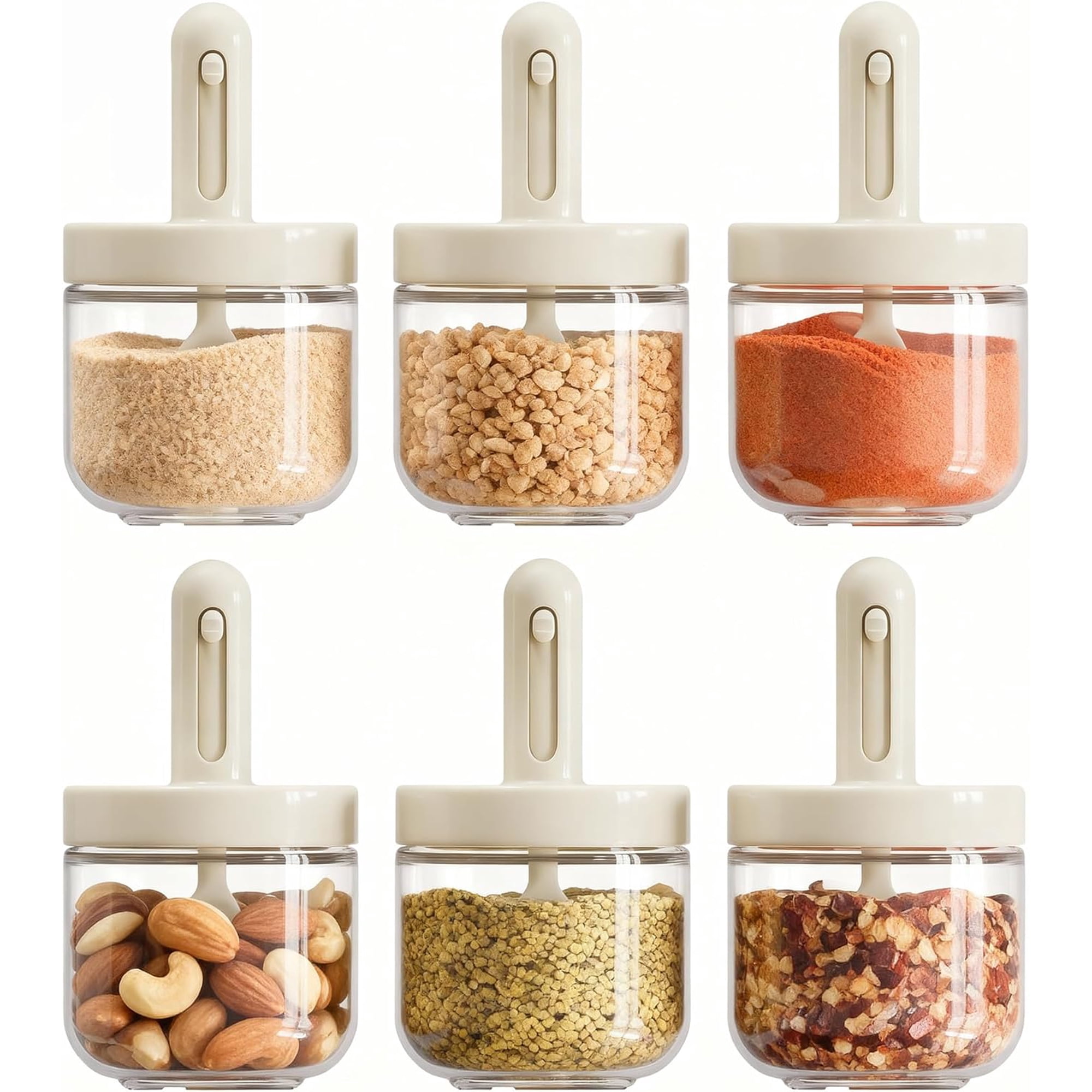 Click here for Zorvita 6 Pcs Glass Spice Jars With Adjustable Spo... prices