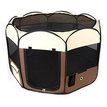 Pop-Up Puppy Playpen and Cat Tent- Portable Pet Playpen for Dogs and ...