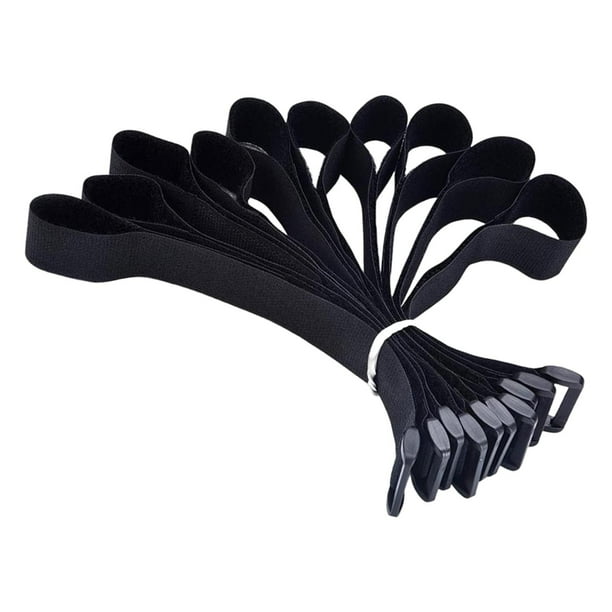 10 Pieces Nylon Hook and Loop Straps Cinch Strap for Pant Garters Ropes ...