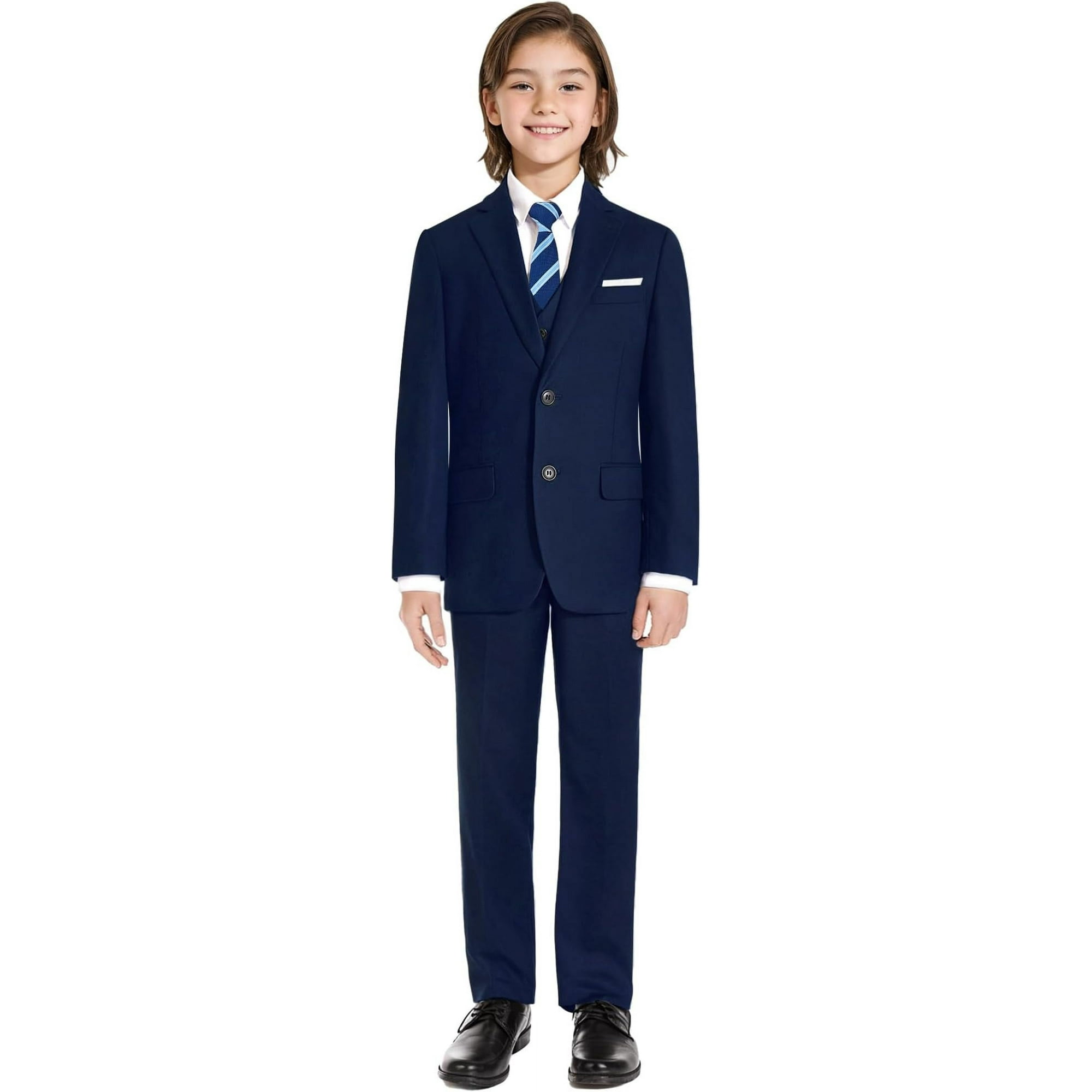 Click here for Visaccy Boysformal Suit Set with Suspenders double... prices
