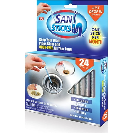 Sani Sticks Keep Your Drain Pipes Clear Odor-Free and Prevent Clogs, Sink Sticks, Drain ...