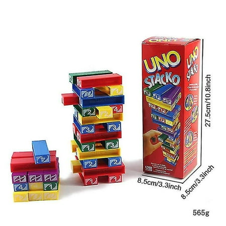 Uno Jenga Classic Game Stacko Game Blocks Tumbling Tower Stacking Board ...