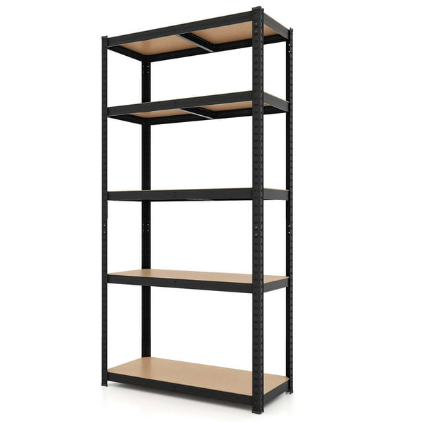 Costway 5 Tier Adjustable Garage Shelving Unit with 2000 lbs Max Load ...