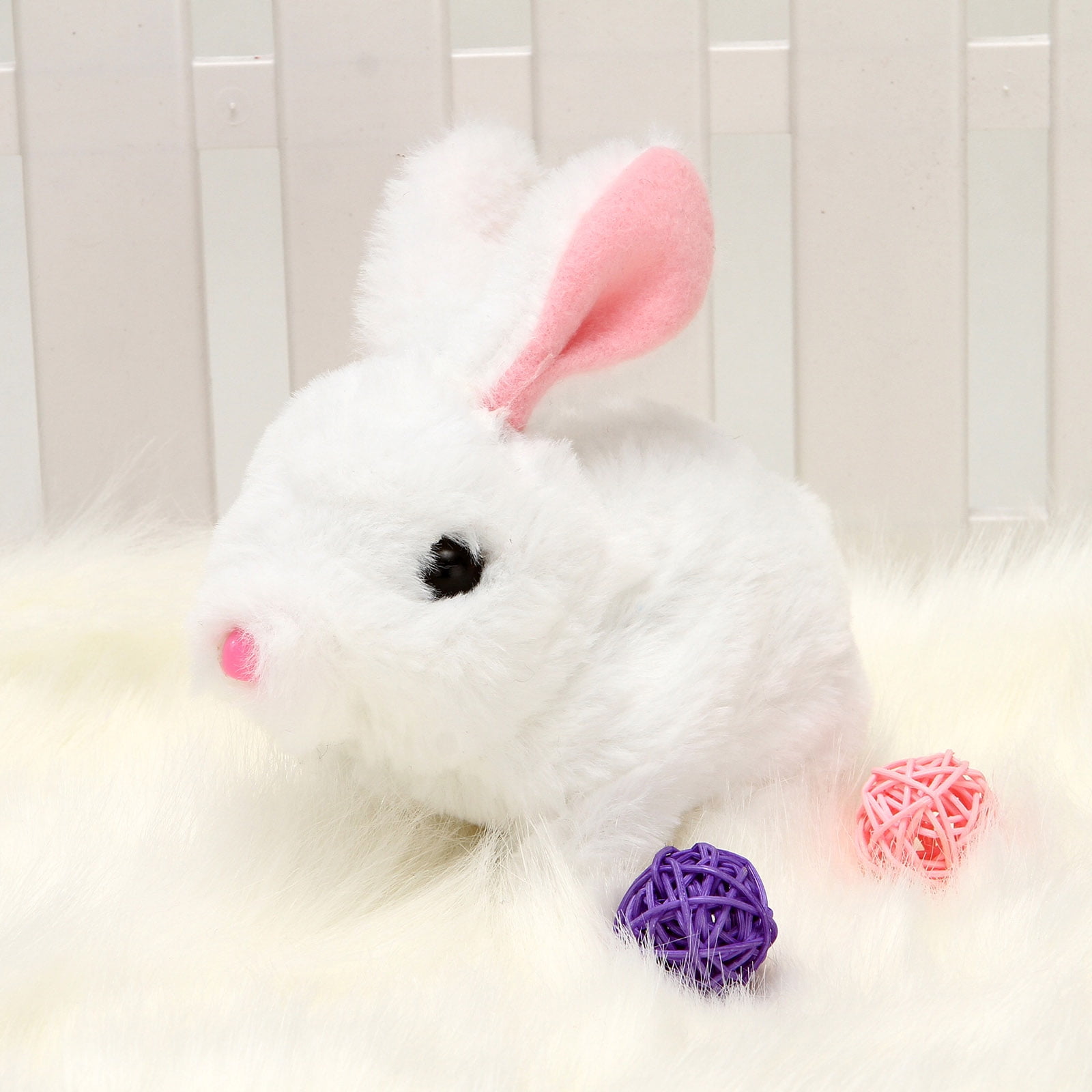 Electric Plush Rabbit Stuffed Bunny Interactive Soft Bunny Toy Mumble ...