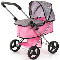 Bayer Design: Doll Pram Go - Pink-Grey-Polka Dot - Carrycot Cover ...
