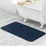 Mainstays Basic Polyester Large Bath Rug, Blue Cove, 24" x 40 ...