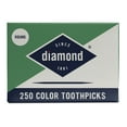 Diamond Colorful Square & Round Tip Party Toothpicks, 250 Count ...