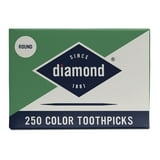Diamond Colorful Square & Round Tip Party Toothpicks, 250 Count ...