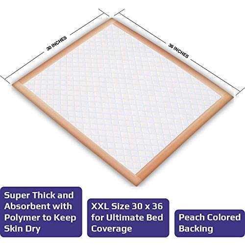 Buy Inspire Absorbent Bed Pads for Incontinence Disposable XL 30 x 36 ...