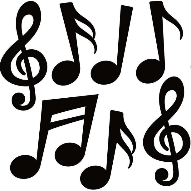 1000 Pieces Music Notes Cutouts Musical Notes Silhouette For Music ...