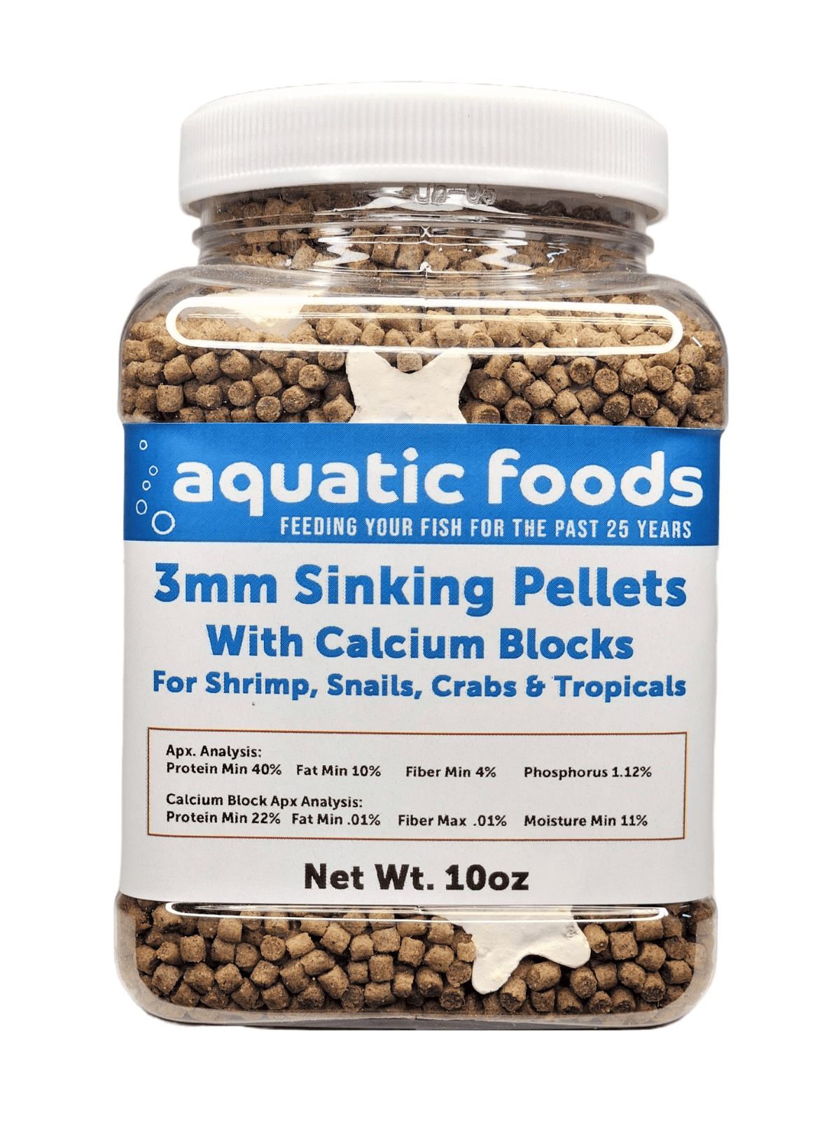 Calcium Blocks included in these 40% Protein 3mm Sinking Pellets for ...