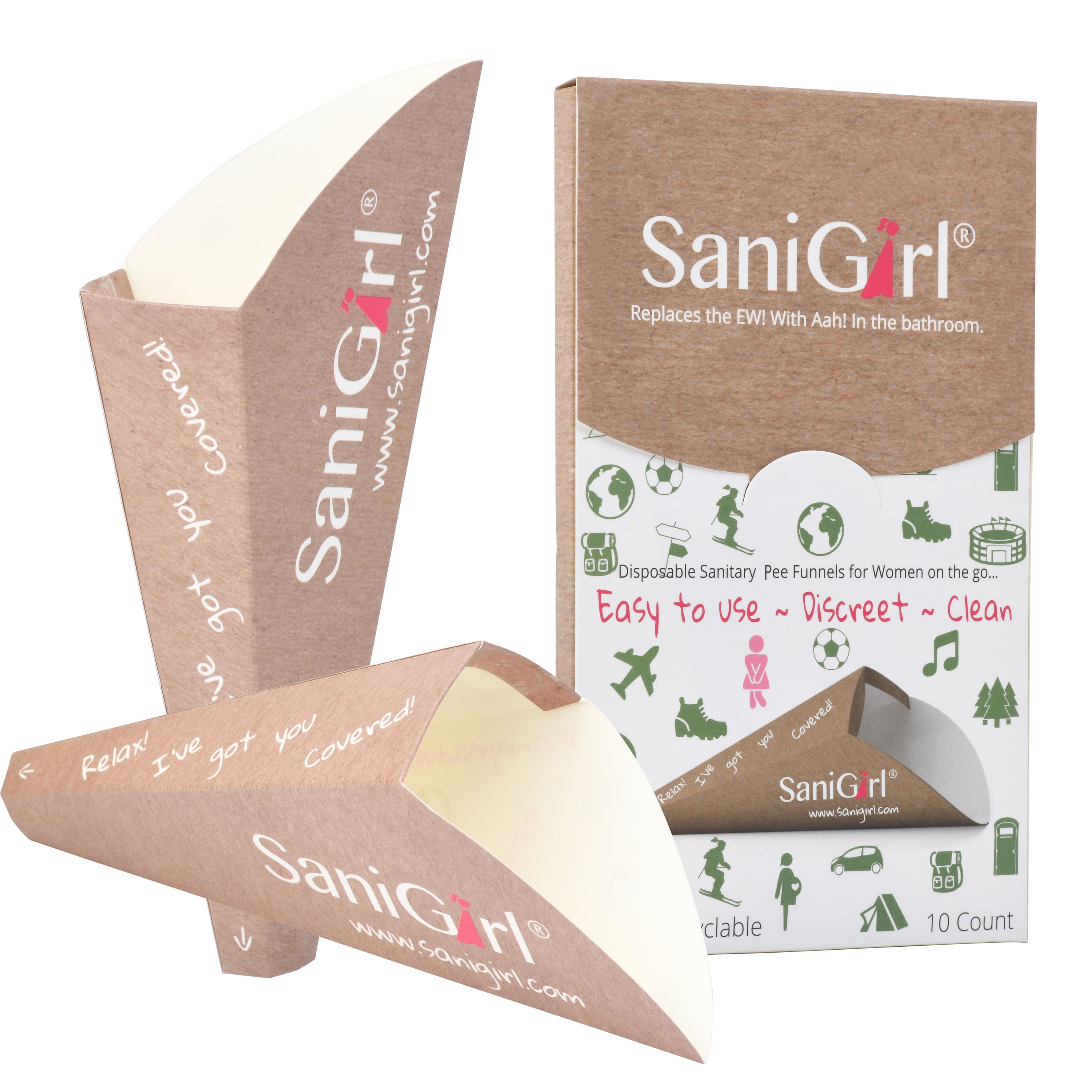 SaniGirl Female Urinal a Female Urination Device Travel Size (Pack of ...