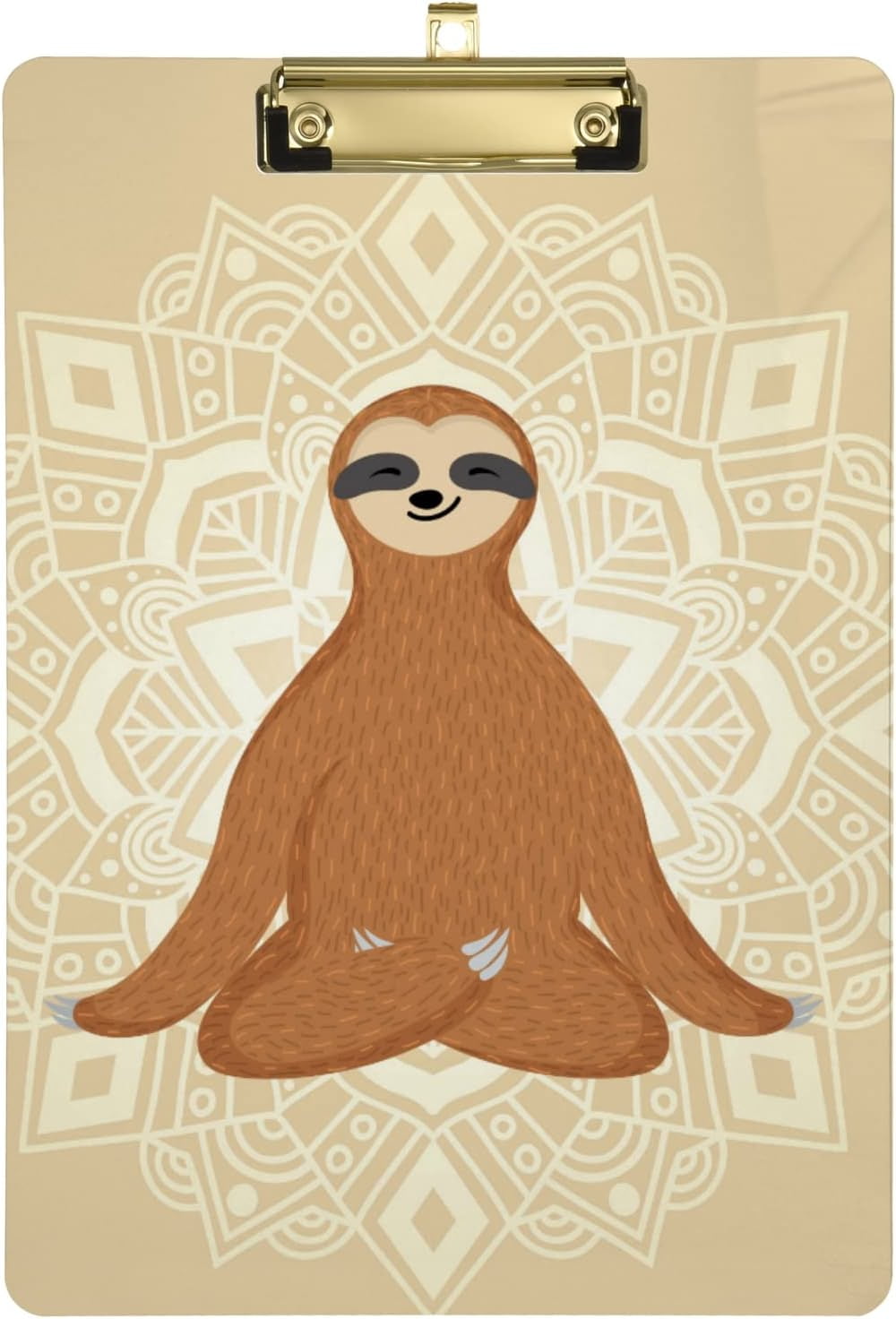 FMSHPON Sloth Mandala Clipboard Hardboard Wood Nursing Clip Board and ...