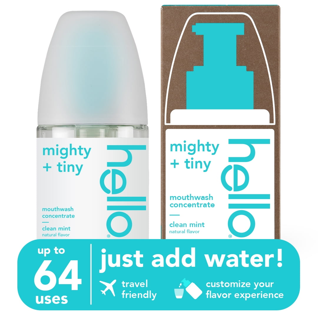hello naturally clean mint mouthwash concentrate 3.25oz - Walmart.com