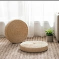 40cm Tatami Cushion Round Straw Weave Handmade Pillow Floor Meditation ...